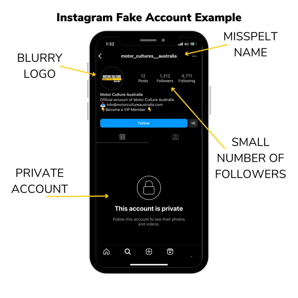 Beware of Scam Accounts – Motor Culture Australia